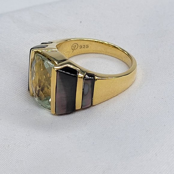 JTV | Jewelry | Nwot Jtv Gold Light Aqua Stone Womens Ring | Poshmark